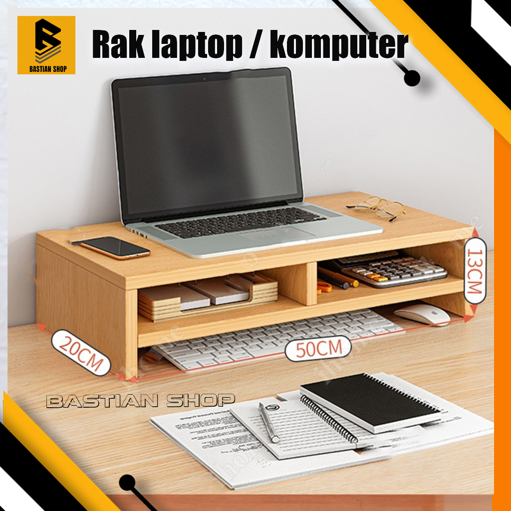 Jual Stand Monitor Rak Laptop Kayu Rak Buku dan Atk bahan kayu | Shopee ...