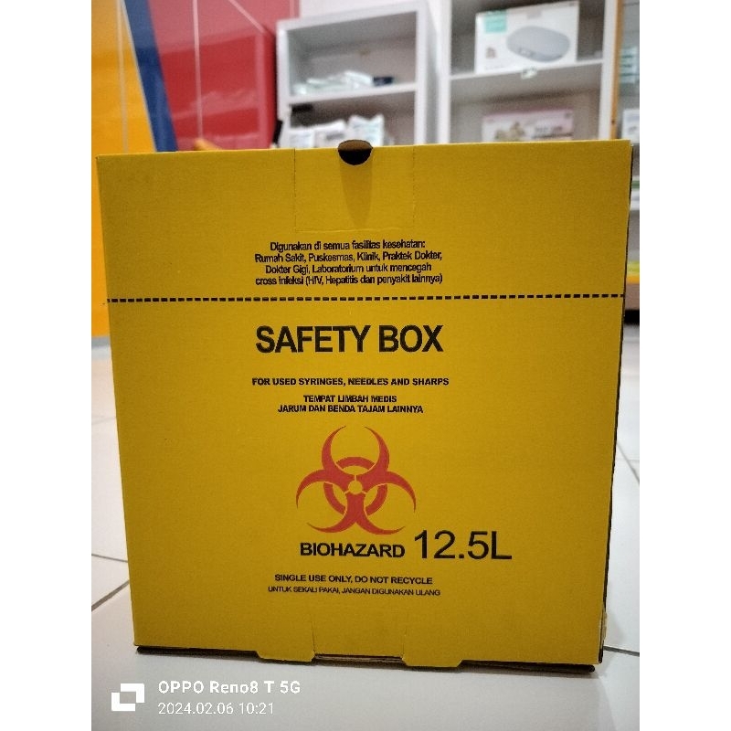 Jual Safety Box 12,5L/Tempat Limbah Medis/Biohazard | Shopee Indonesia