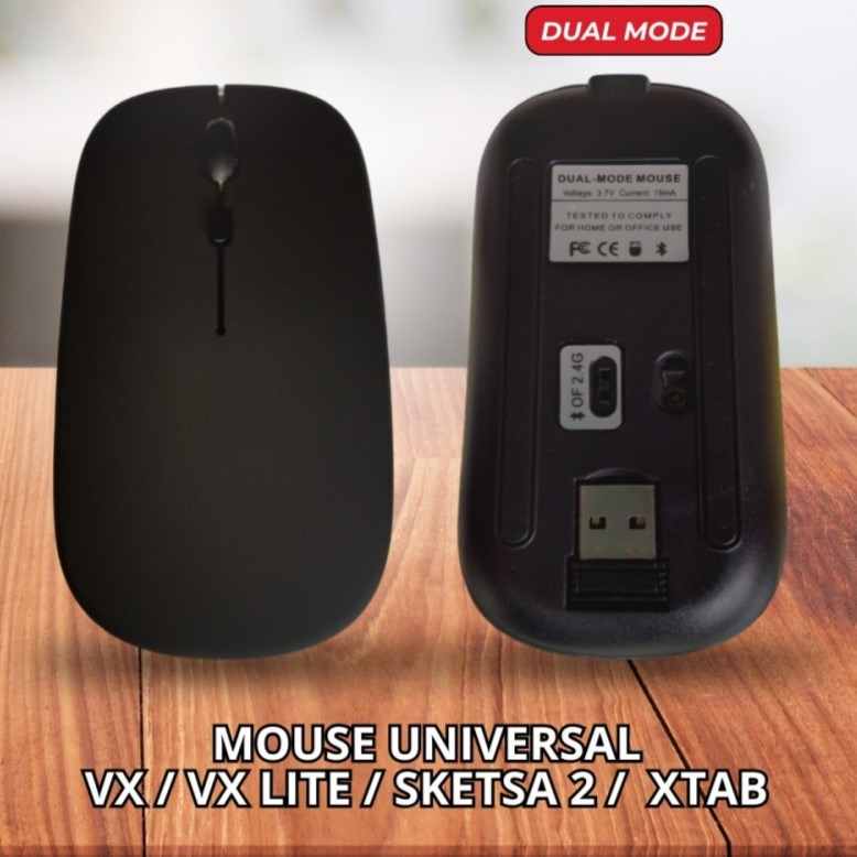 Jual Mouse Dual Mode Bluetooth Wireless 2.4 Khusus Laptop Tab Advan VX ...