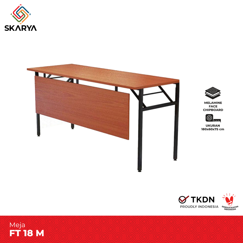 Jual Meja Lipat Kaki Besi Meja Laptop Meja Training FT 18 M (Baru ...