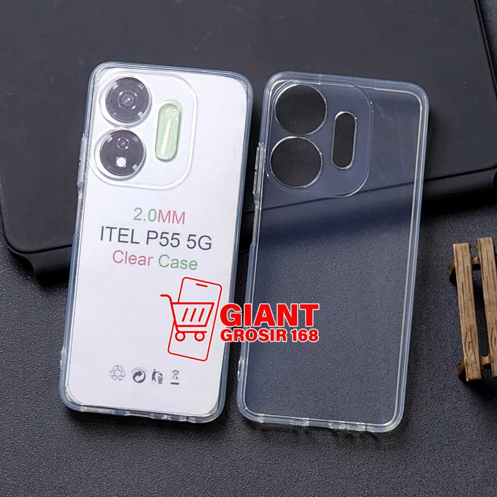 Jual ITEL P55 5G CASE CLEAR HD 2.0MM CASE BENING TRANSPARAN ITEL P55 5G ...