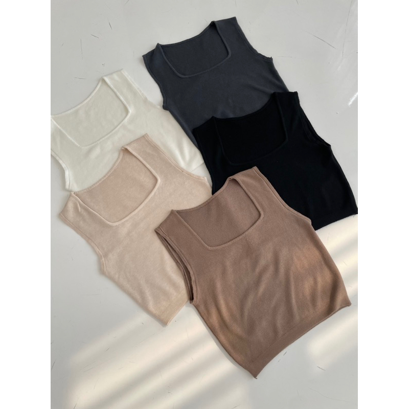 Jual Peach Poppy ELLY Tanktop Premium Knit - Knit IMP - Premium Knit ...