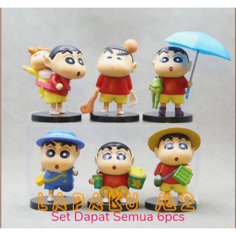 Jual Action Figure Shinchan Shin Chan Daily Set isi 6pcs | Shopee Indonesia