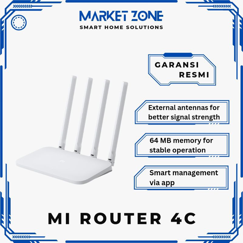 Jual Mi Router 4C with 4 Anntenas 300Mbps Speed Garansi Resmi | Shopee Indonesia