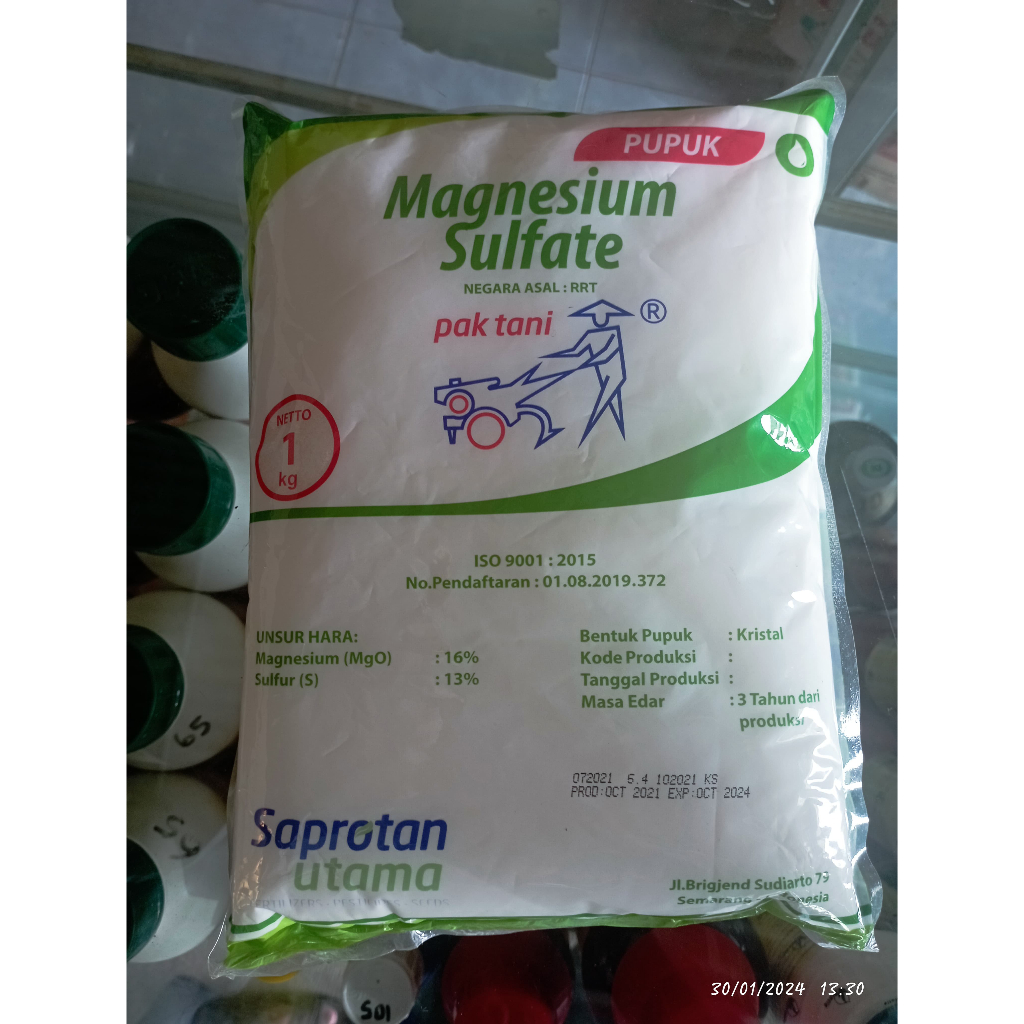 Jual PUPUK MAGNESIUM SULFATE PAK TANI KEMASAN 1 KG | Shopee Indonesia