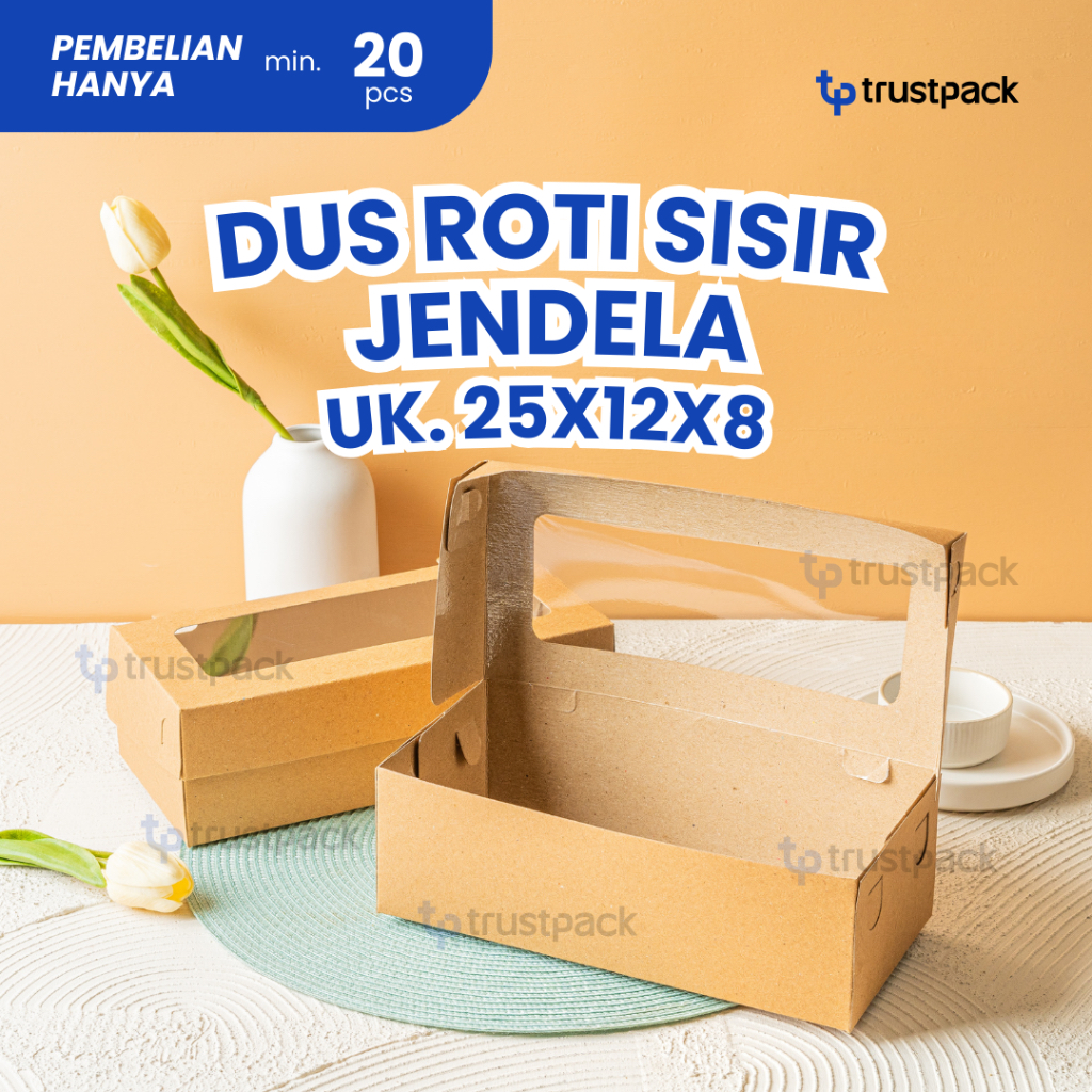 Jual Dus Kraft 25x12x8 Laminasi // dus roti sisir/ bolu gulung/ pastry ...