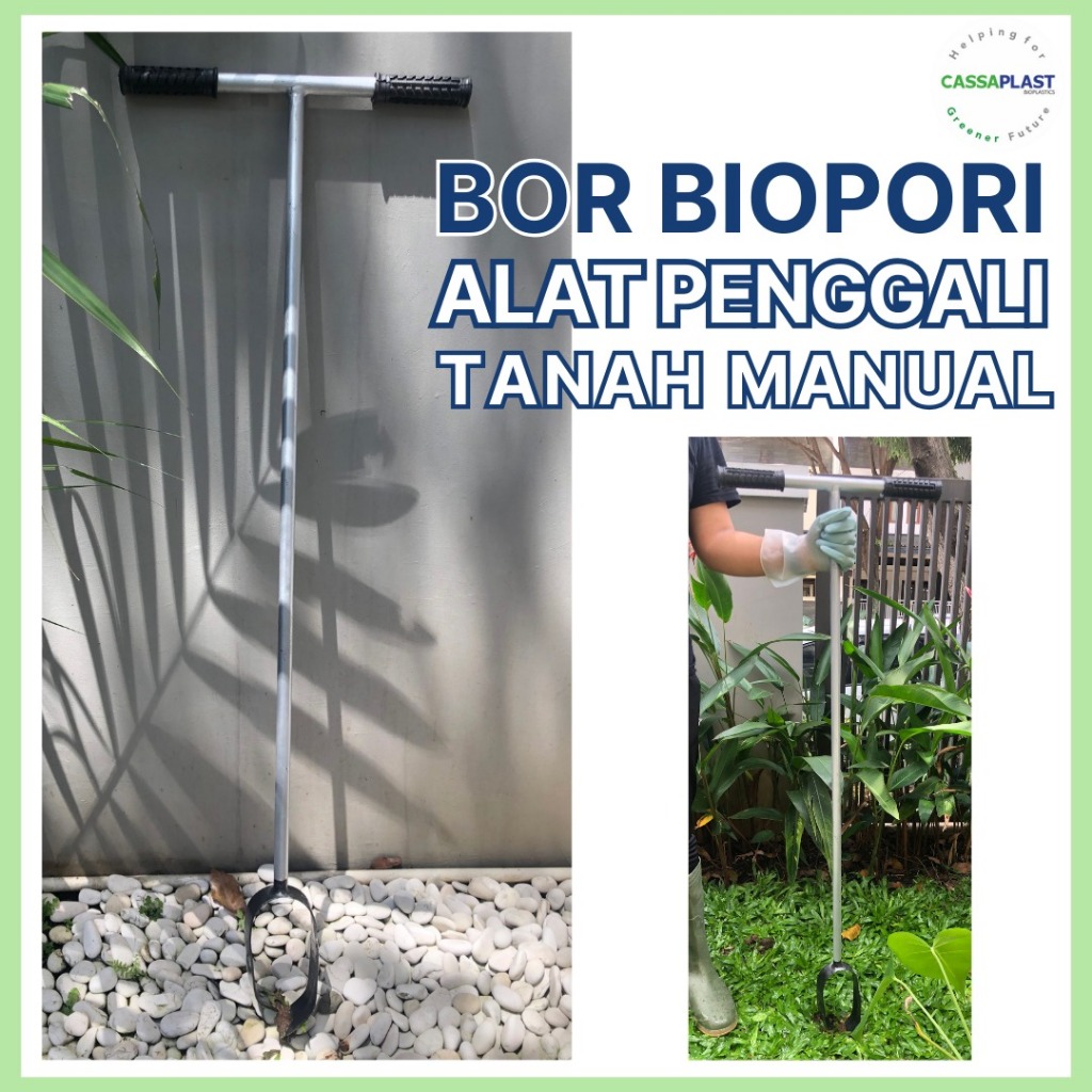Jual Cassaplast Alat Penggali Tanah Manual Bor Tanah Biopori | Shopee ...