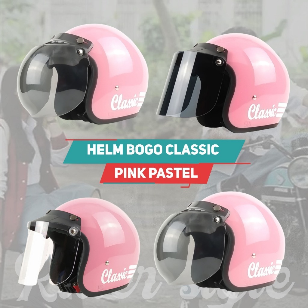 Jual Helm helem bogo CLASSIK dewasa pria wanita SNI retro murah ...