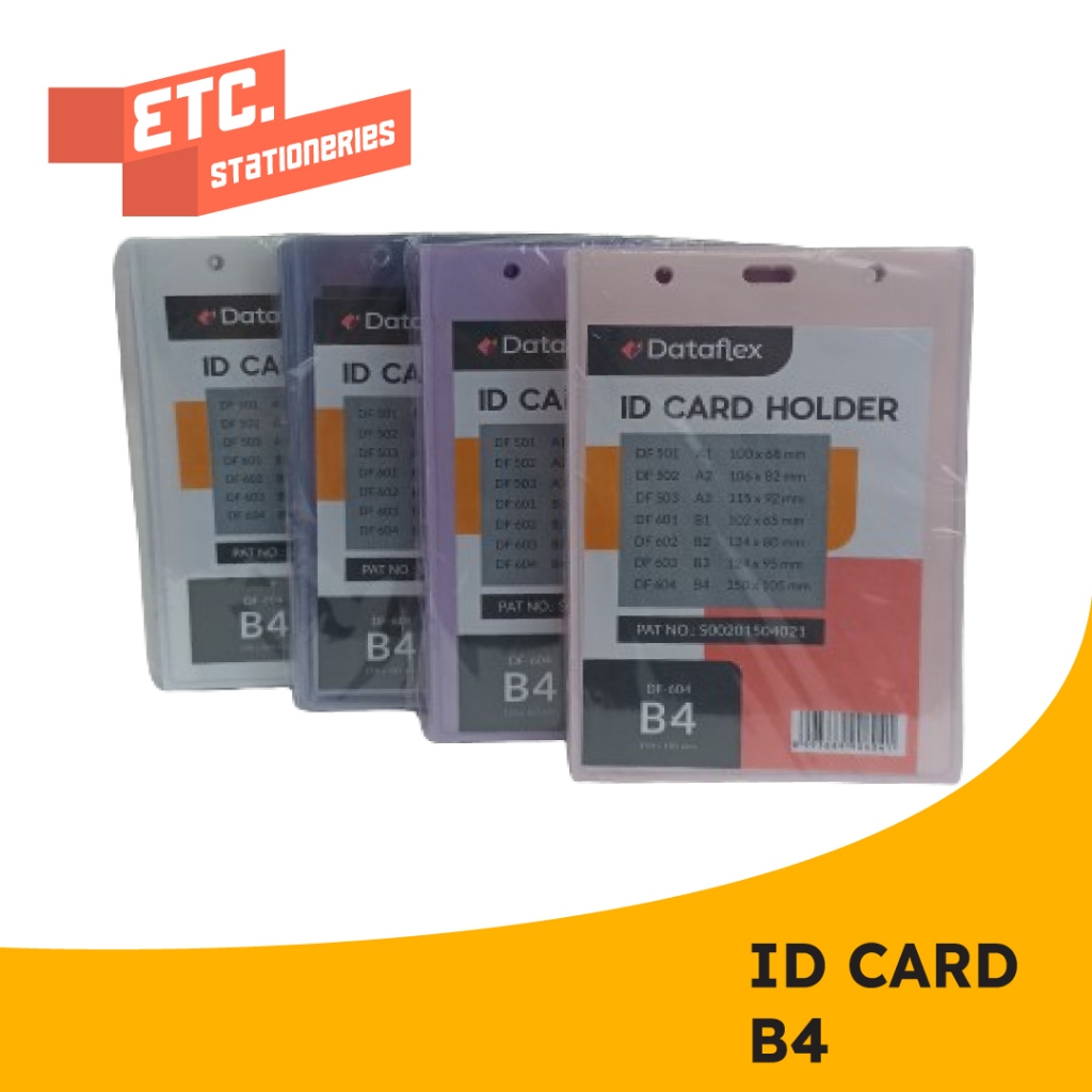 Jual Dataflex ID Card B4 Case Plastik Mika / Name Tag Holder | Shopee Indonesia