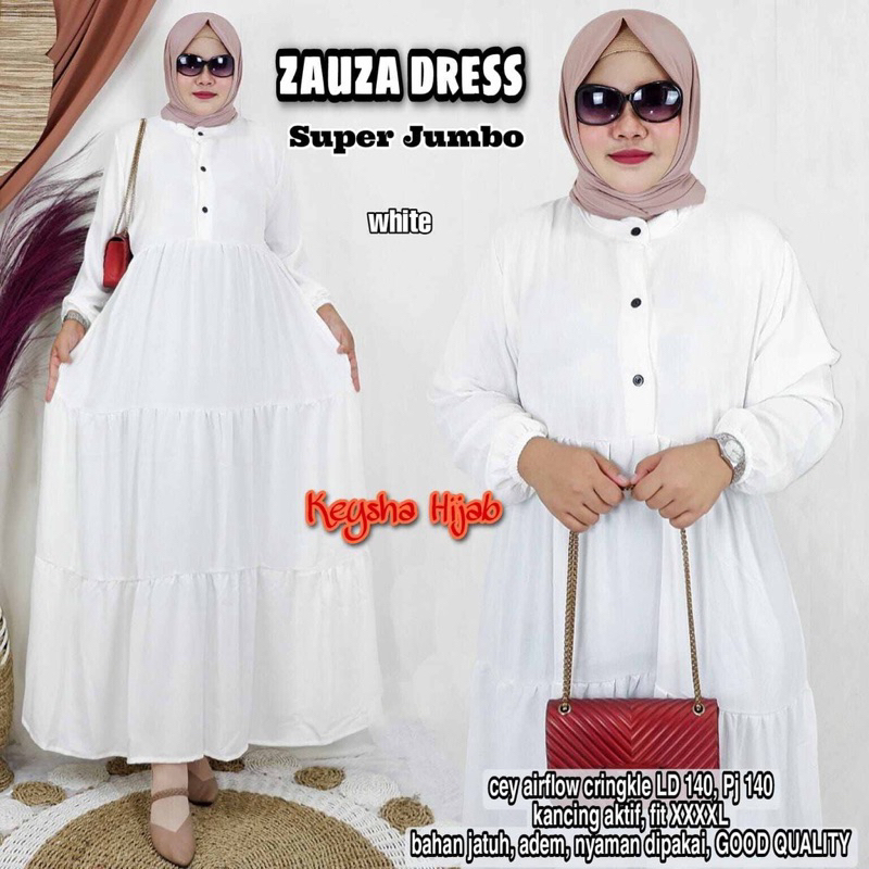 Jual READY STOCK GAMIS PUTIH ZAUZA PREMIUM | Shopee Indonesia