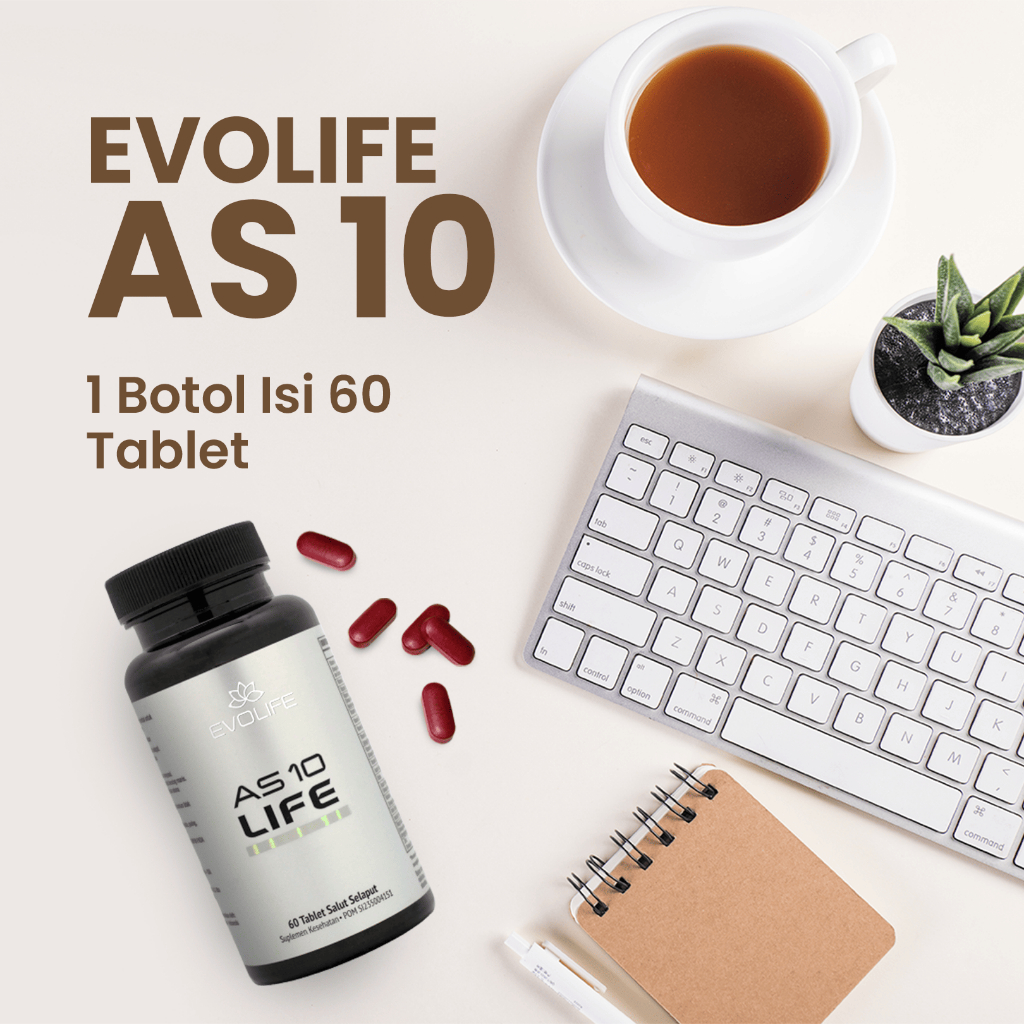 Jual Evolife AS10 Suplemen Antioksidan Multivitamin Plus Chelated Mineral BPOM FDA Astaxanthin ...