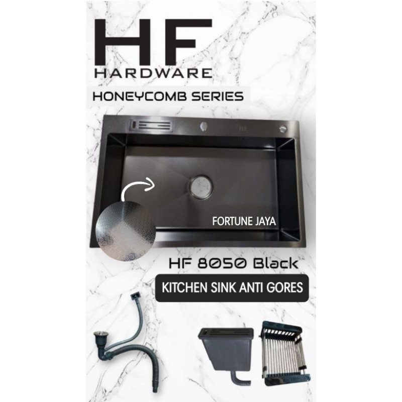 Jual SET MODERN KITCHEN SINK PREMIUM ANTI GORES BLACK NIKEL NICKEL 1 ...