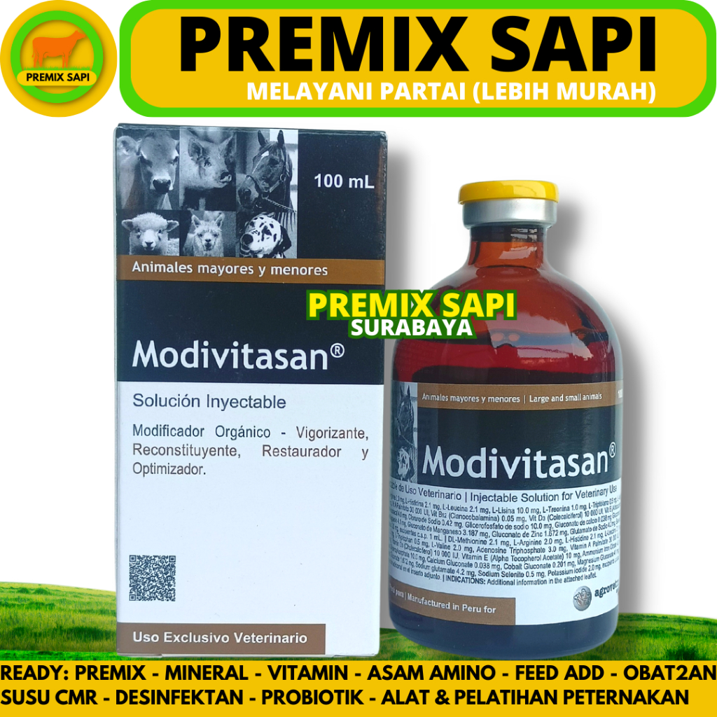 Jual MODIVITASAN 100ML AGROVET - Obat Hewan Suportif Daya Tahan Tubuh ...