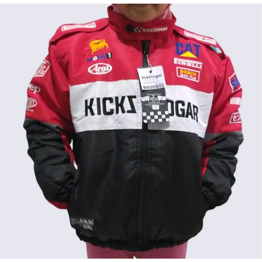 Jual KICKSOOGAR jaket nascar anak keren merah | Shopee Indonesia