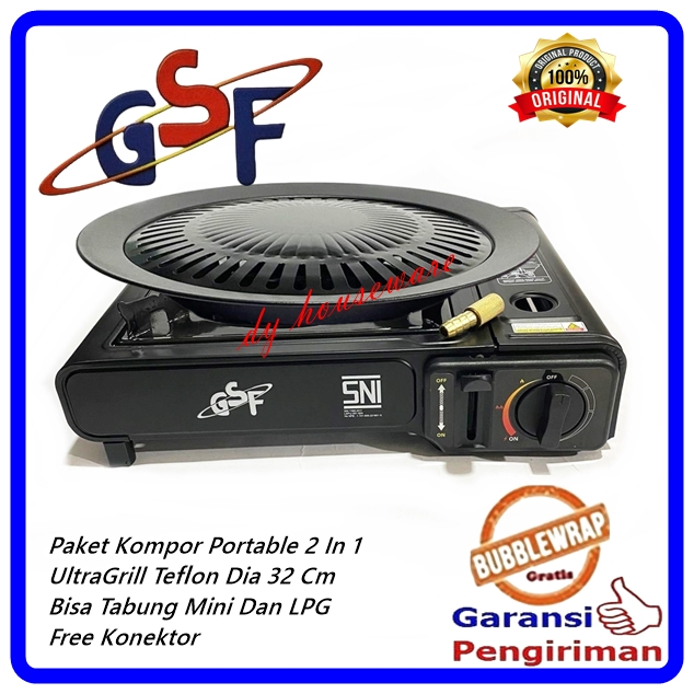 Jual Paket Barbeque/BBQ Set Kompor Portable 2 in 1 GSF + UltraGrill ...