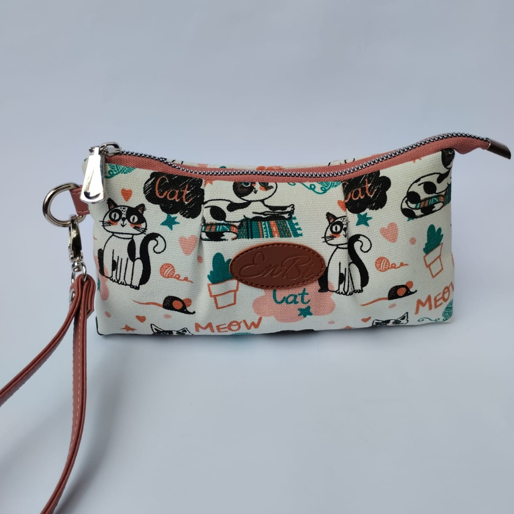 Jual Dompet Pouch Hp Dan Uang by Enbi Motif Terbaru 2024 bahan kanvas ...