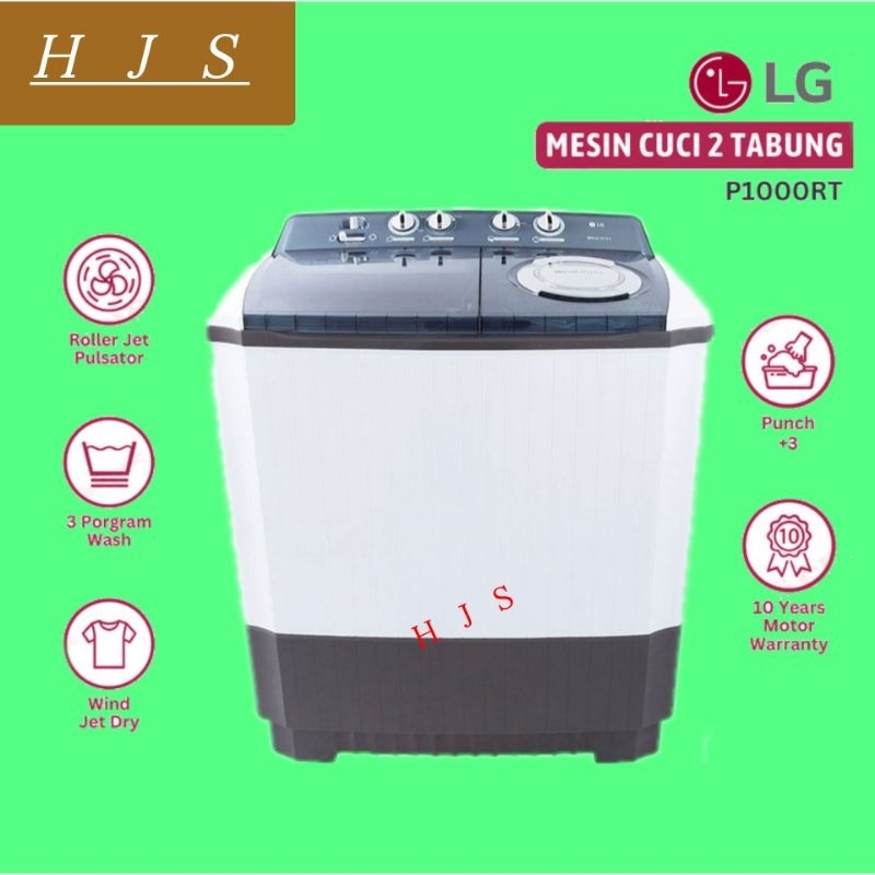 Jual MESIN CUCI LG 10KG P1000RT 2 TABUNG MANUAL TWIN TUB | Shopee Indonesia