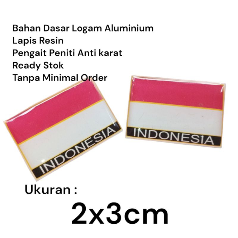 Jual Pin Bros Merah Putih Ada Tulisan Indonesia Lapis Resin + Pin ...