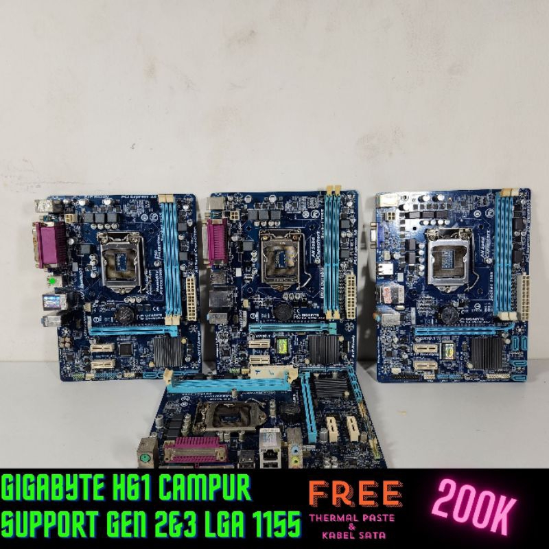 Jual motherboard | gigabyte tipe campur | h61 lga 1155 | Shopee Indonesia