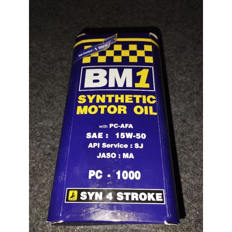 Jual Oli BM 1 Synthetic Motor Oil Sae 15W-50 1 liter | Shopee Indonesia