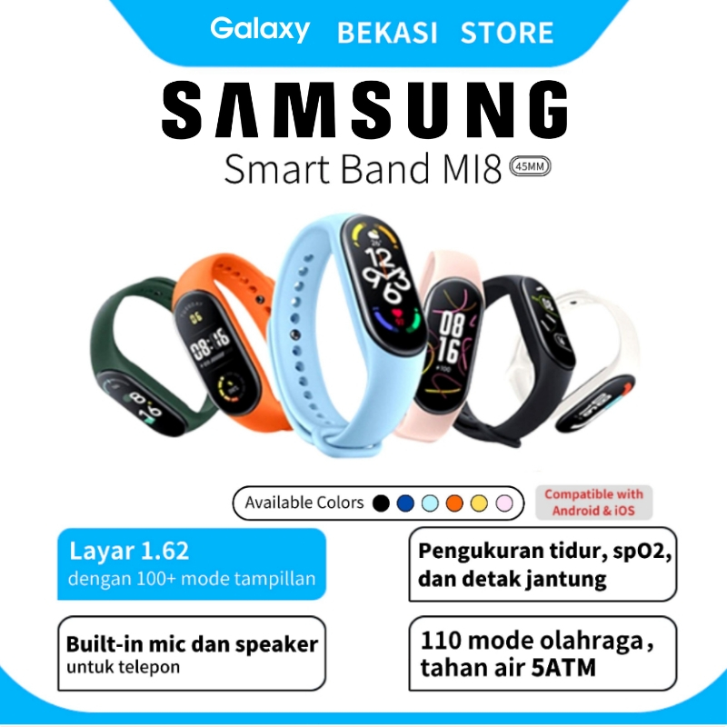 Jual [100% Original] SAMSUNG Smart band M8 smartband fitness tracker band band smartwatch ...