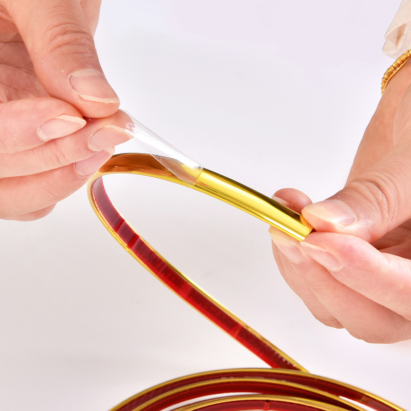 Jual List Plat Strip Mirror Hairline Bahan PVC / List Wallpaper Sticker ...