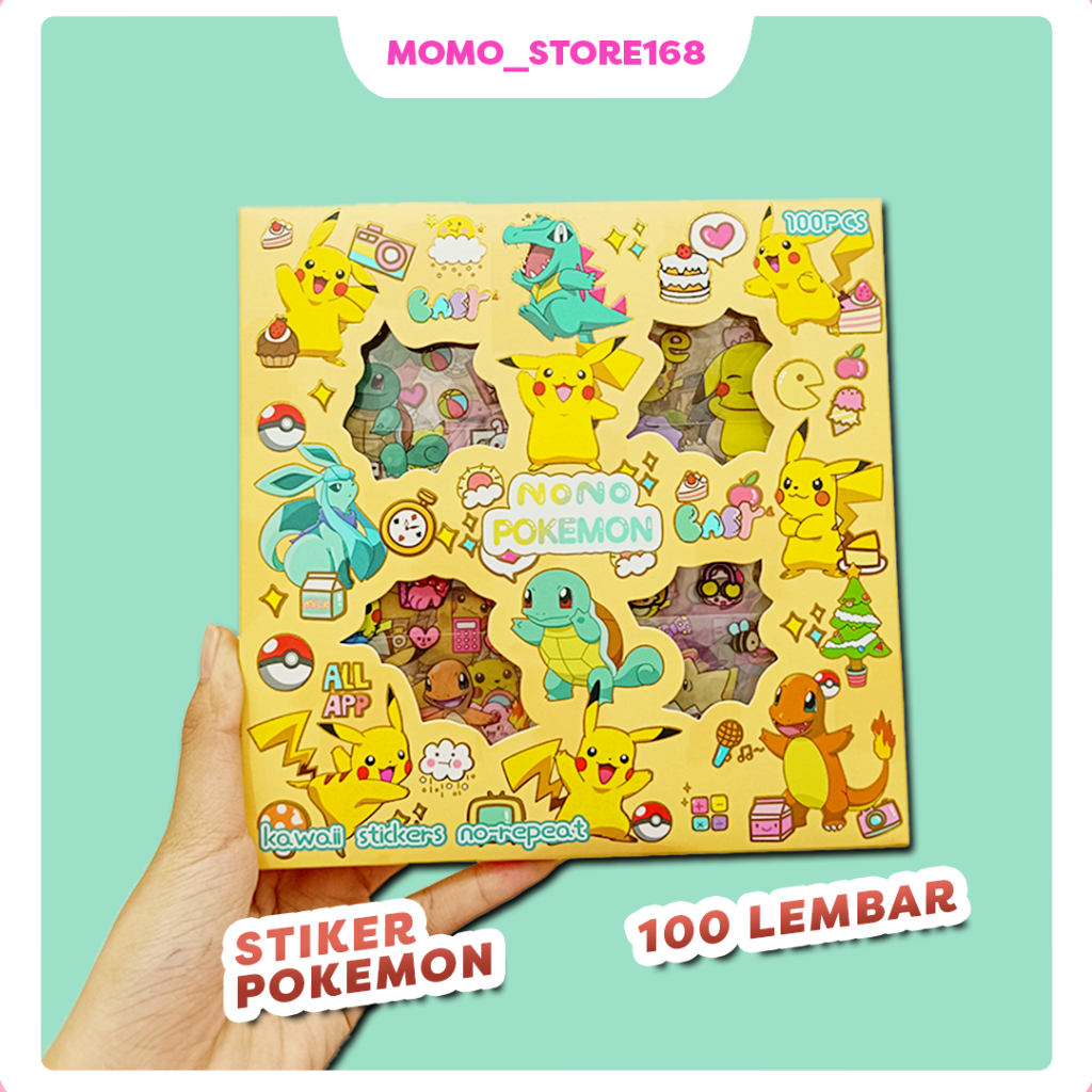 Jual Stiker Momo Nono Pokemon Sticker Pokemon 100 lembar mainan anak ...