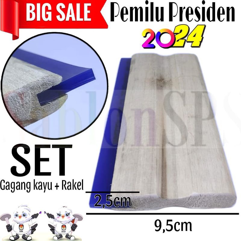 Jual RAKEL SABLON BIRU TUA PAPAK KECIL 25MMX5MM SET GAGANG KAYU P. 1CM ...