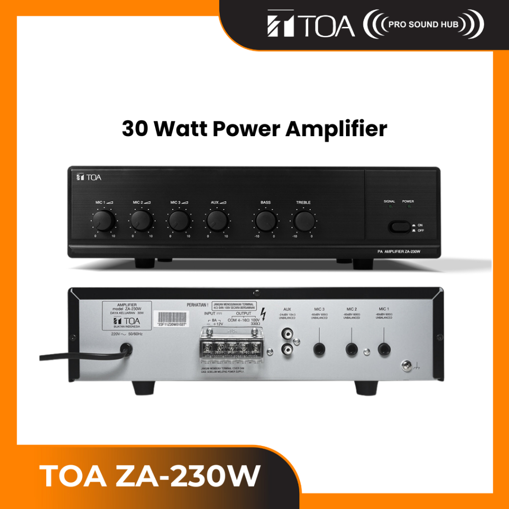 Jual TOA ZA-230W ZA-230 ZA230 Power Amplifier 30W 30 Watt 100V 4 Ohm | Shopee Indonesia
