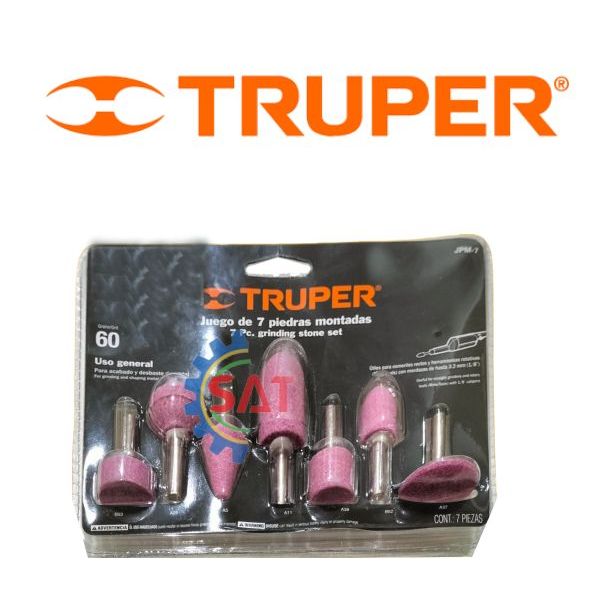 Jual Truper Mata Tuner Set 7Pcs Mounted Stone JPM-7 Grinding Stone ...