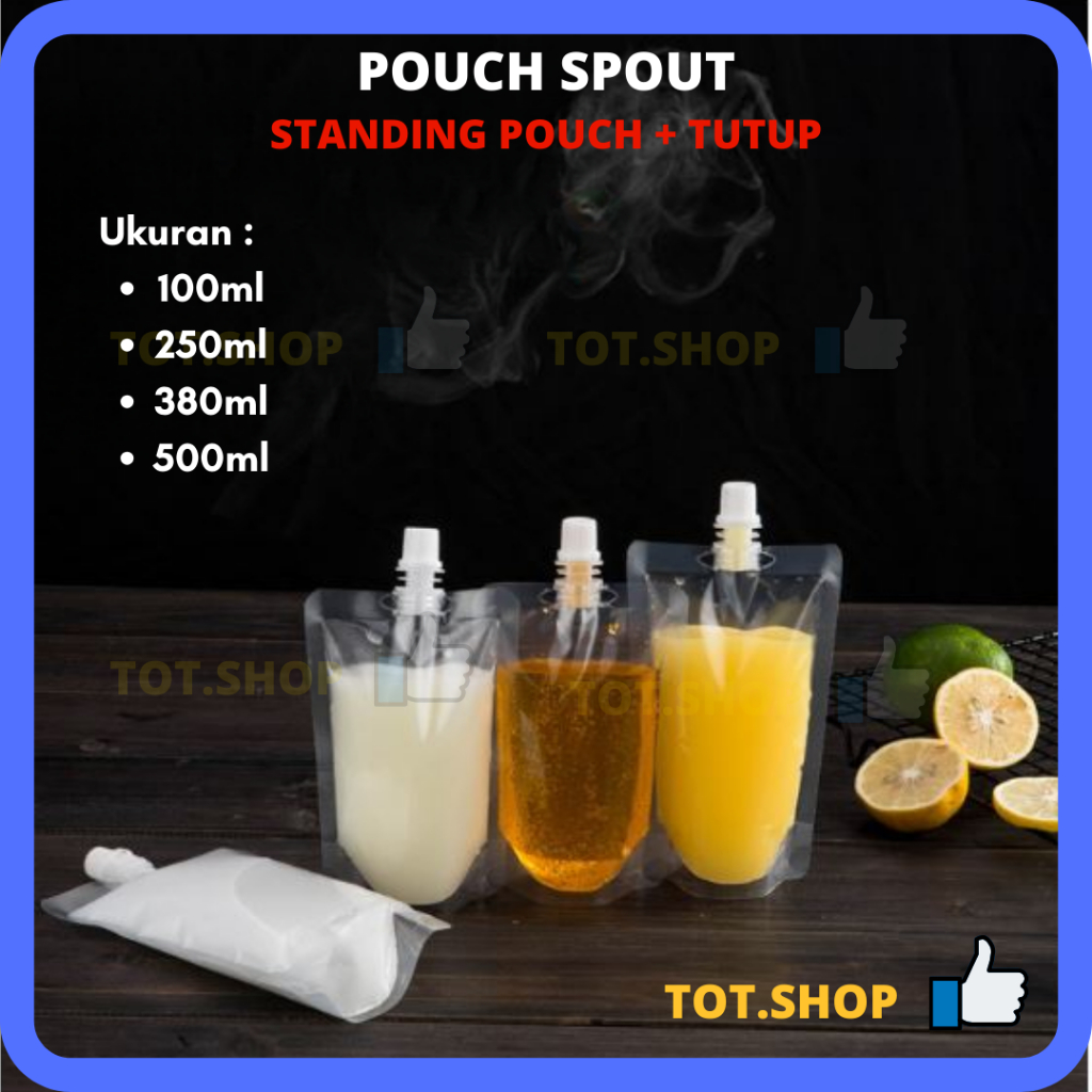 Jual [1-LBR] PLASTIK POUCH SPOUT 100ml Standing Pouch Cair Kemasan ...