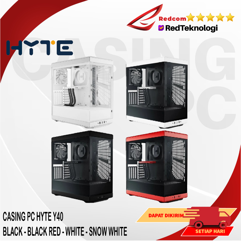 Jual CASING PC HYTE Y40 - BLACK - BLACK RED - WHITE - SNOW WHITE ...