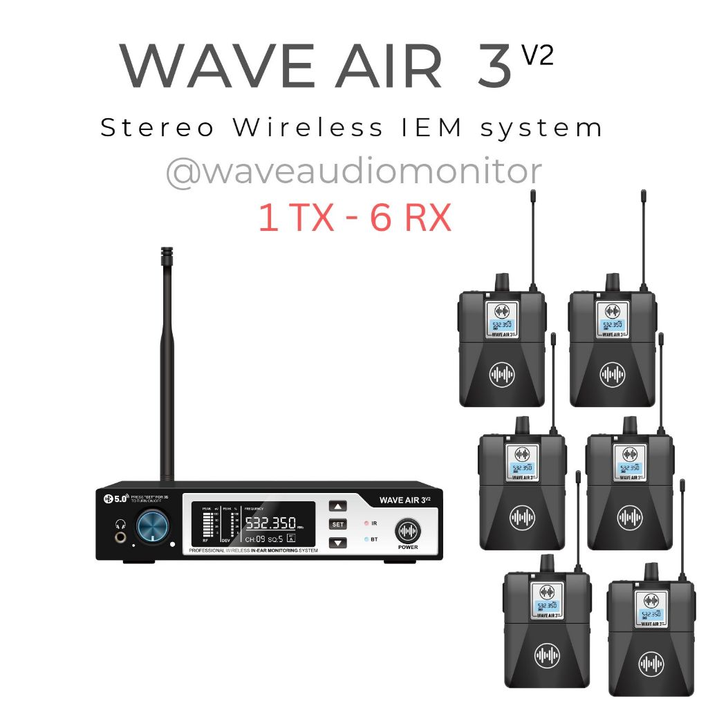Jual WAVE AIR 3 wireless IEM system stage panggung wave audio monitor ...