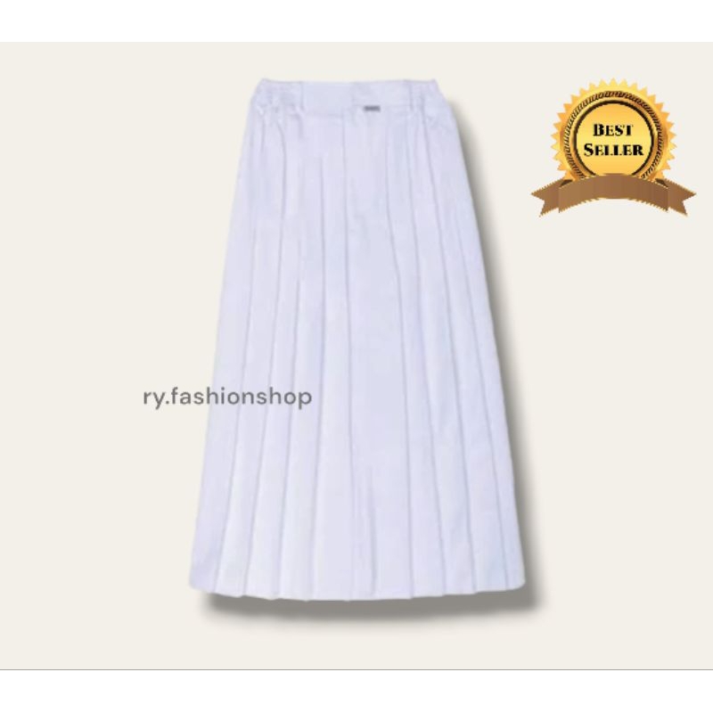 Jual Seragam SD Rok Panjang Rempel PUTIH - Seragam Sekolah - Rok Rempel - Rok SD | Shopee Indonesia