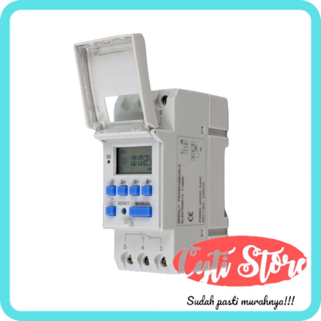 Jual Taffware Programmable Digital Timer Switch Relay 20 Program 220v