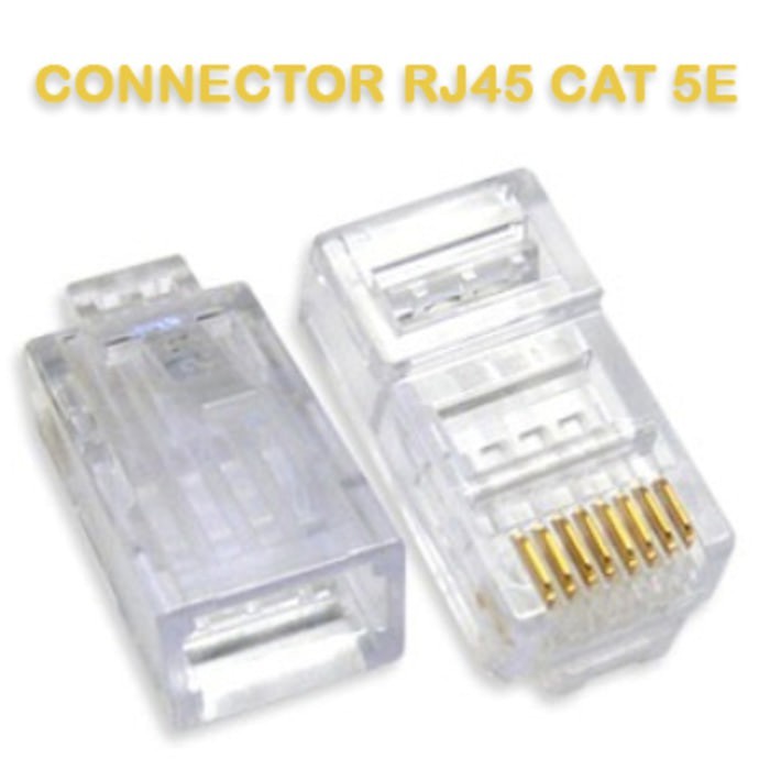 Jual CONNECTOR RJ45 CAT 5E CAT5 KONEKTOR RJ 45 CAT5E KABEL LAN INTERNET ...