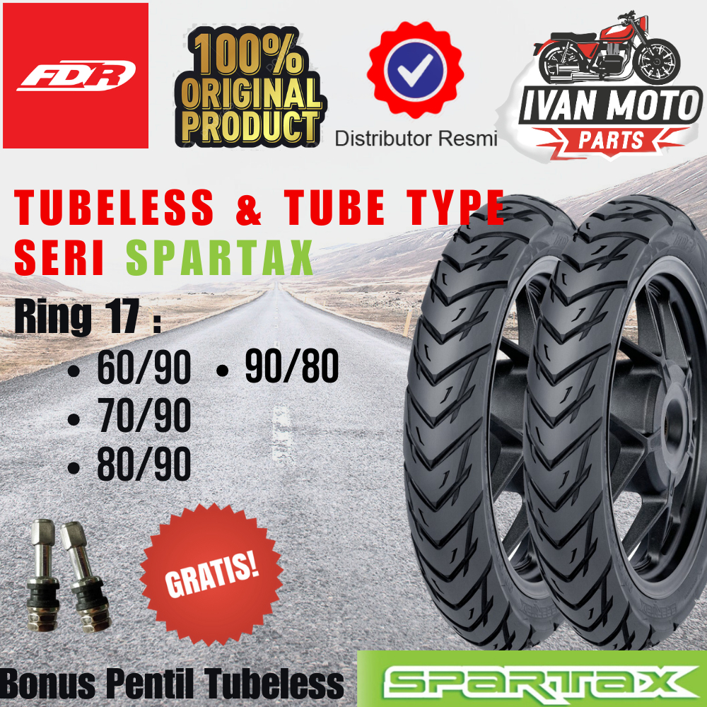 Jual Ban Motor FDR SPARTAX Ring 17 FDR Tubeless / Non Tubeless Ban ...