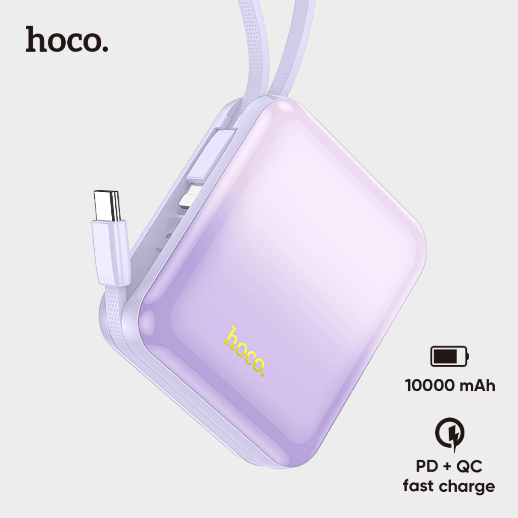 Jual Hoco 10000mAh Powerbank 22.5W Fast Charging Power Bank Dual-cable ...
