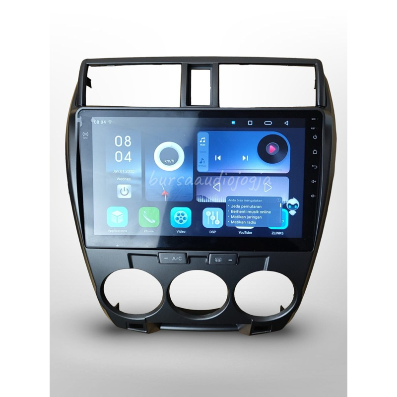 Jual Frame Head Unit Android 10 inch mobil Honda City 2008-2013 ...
