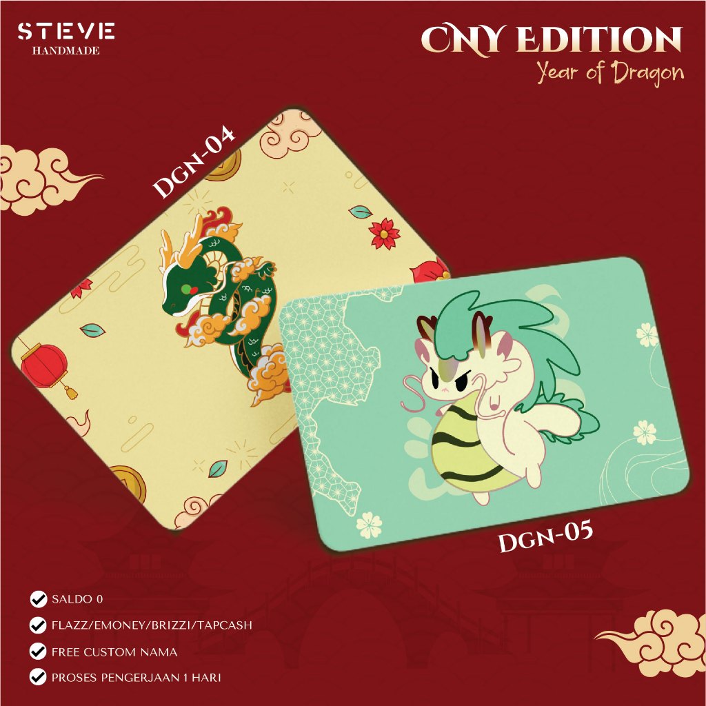 Jual Flazz Gen 2 BCA Emoney Mandiri CNY 2024 Imlek Edition x HonedHeart ...