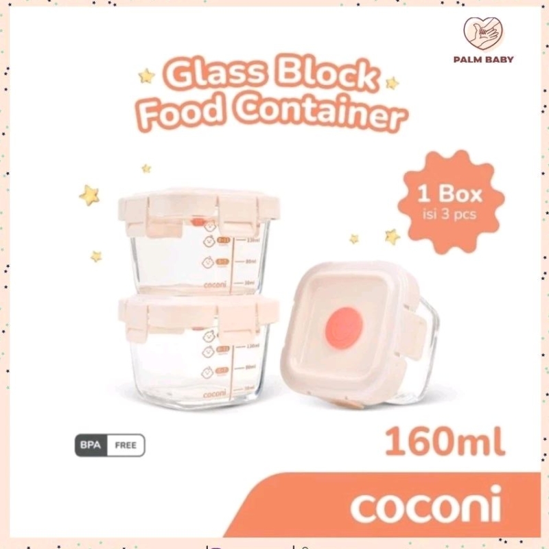 Jual COCONI Baby Food Glass Container 3 Pcs x 160ml / Wadah MPASI ...