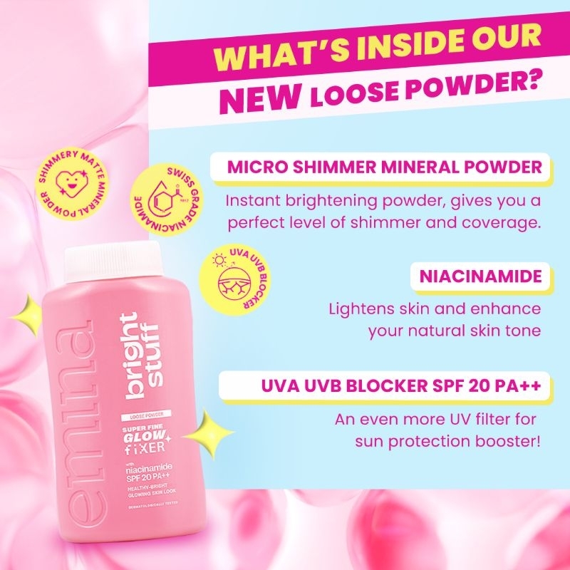 Jual EMINA BRIGHT STUFF LOOSE POWDER 55gr | Shopee Indonesia