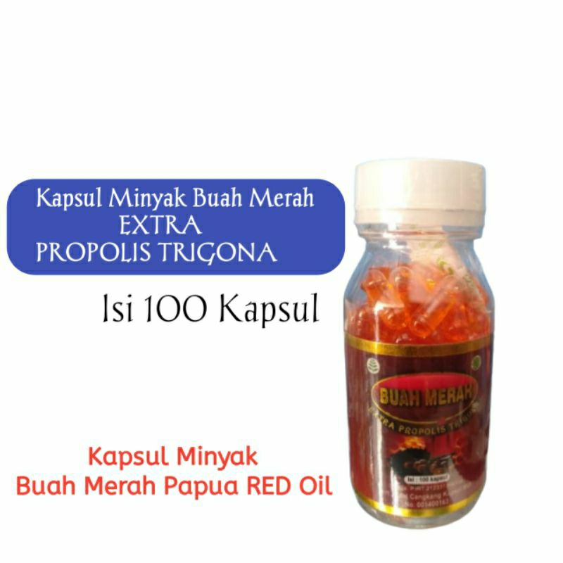 Jual Kapsul Minyak Buah Merah Extra Propolis Trigona Isi 100Kapsul ...