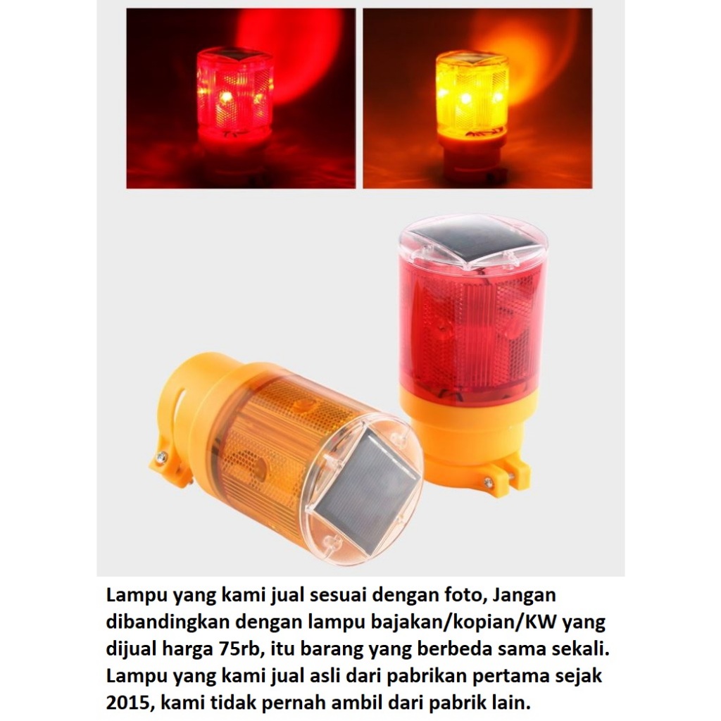 Jual Lampu kedip outdoor tenaga surya matahari tiang petir strobo ...