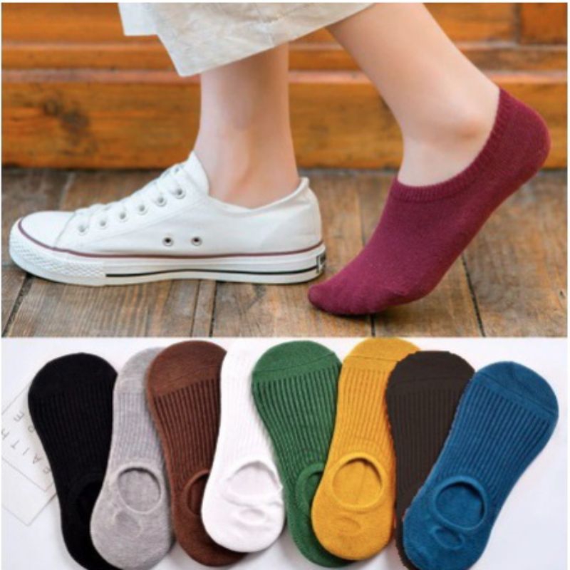 Jual 3 Pasang Hidden Socks Warna Gelap Dan Cerah ( Kaos Kaki Pendek Di ...