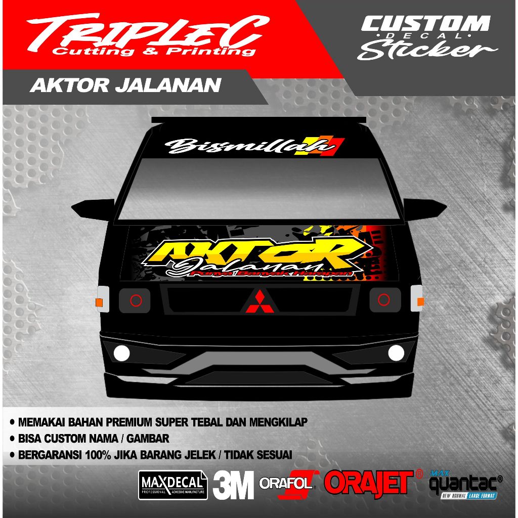 Jual Stiker decal kabin Pickup L300,T120ss/Futura,New Carry FREE stiker ...