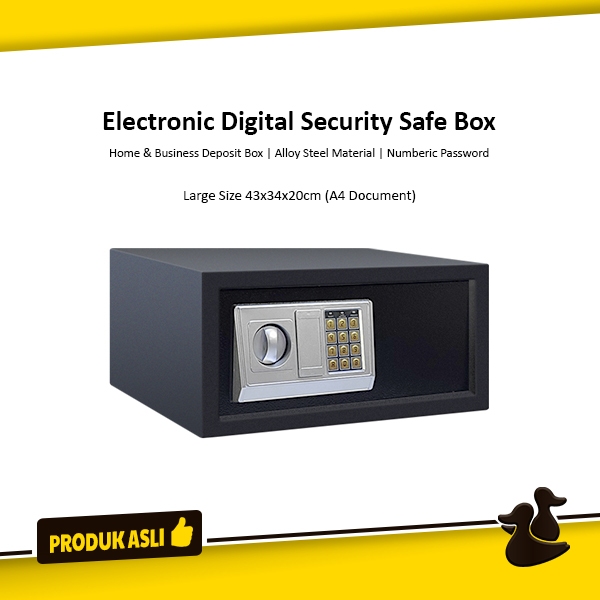 Jual Digital Security Safe Deposit Box Brankas Besi Besar Dokumen A4 ...