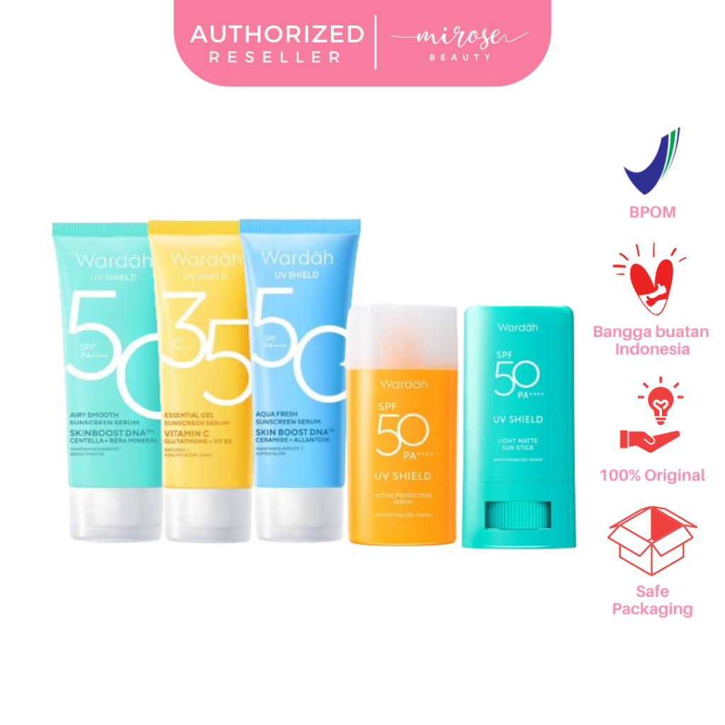 Jual Wardah UV Shield Airy Smooth Sunscreen SPF 50/ UV Shield Essential ...