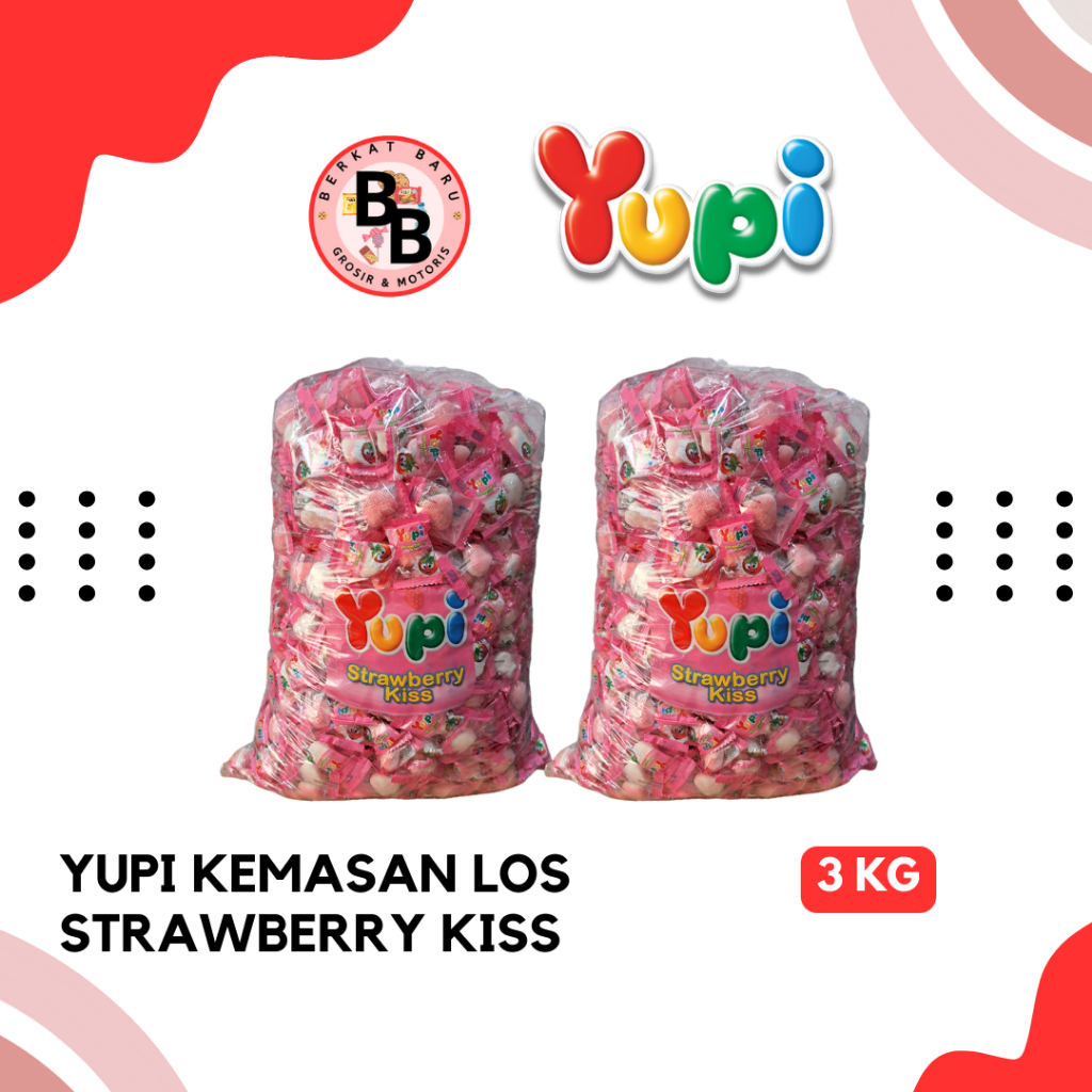 Jual [BB SNACK] YUPI KEMASAN LOS 3KG STRAWBERRY/MANGO/FRUITY PUFF ...