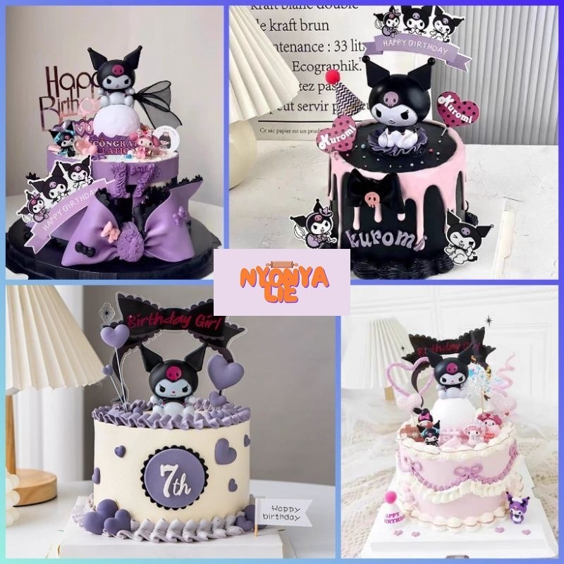 Jual CKA12 Topper Kertas Cinnamoroll Kuromi Sanrio Hiasan Kue Ulang ...